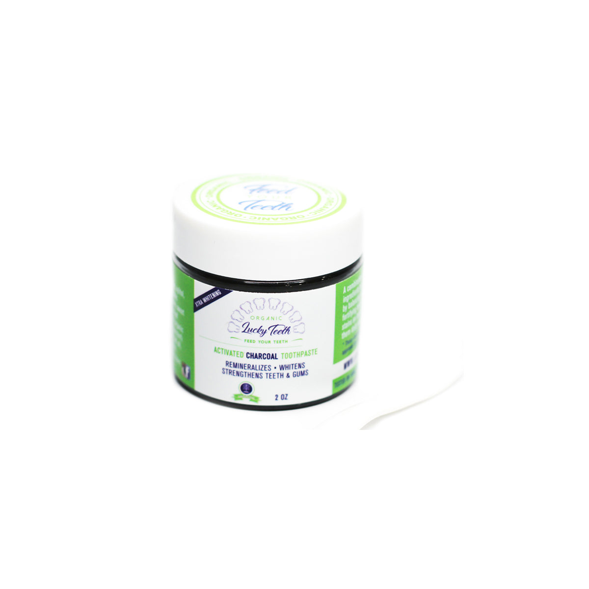 Organic Charcoal Toothpaste - 2Oz Extra Whitening | Lucky Teeth