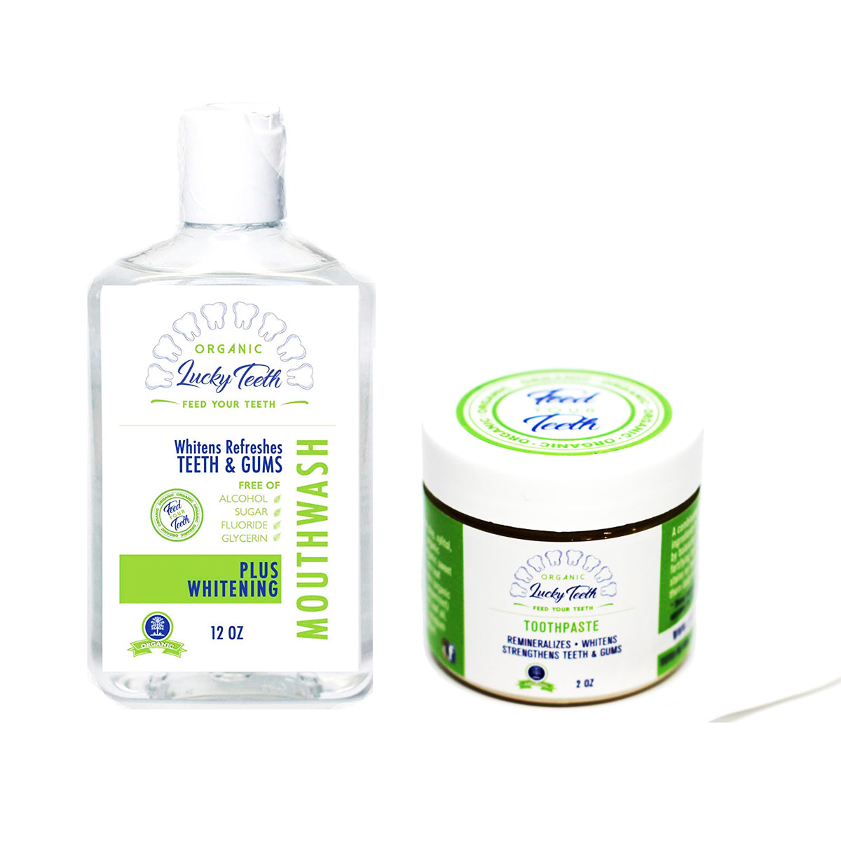 Mouthwash and Toothpaste Organic Oral Care Pack | Lucky Teeth