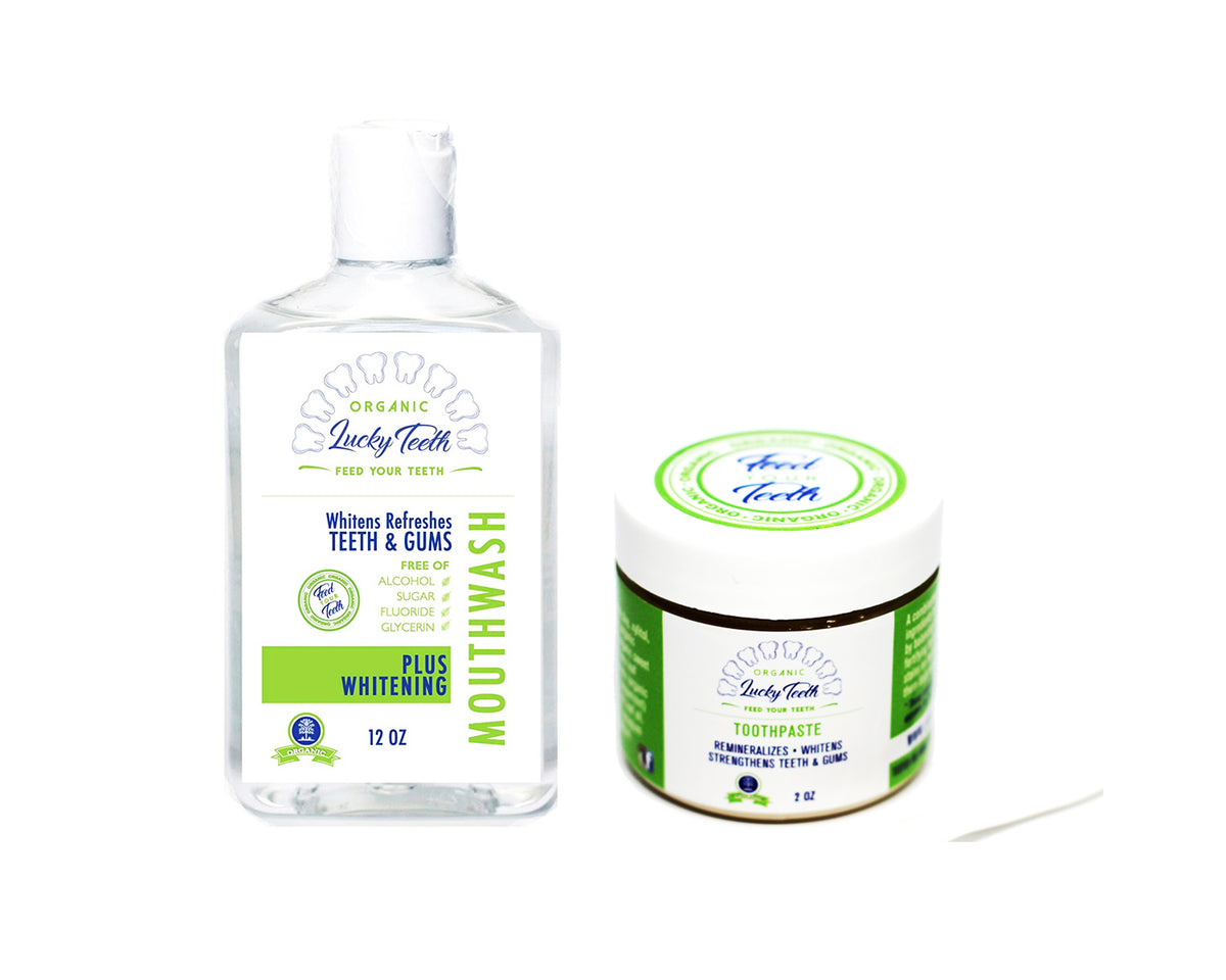 Mouthwash and Toothpaste Organic Oral Care Pack | Lucky Teeth