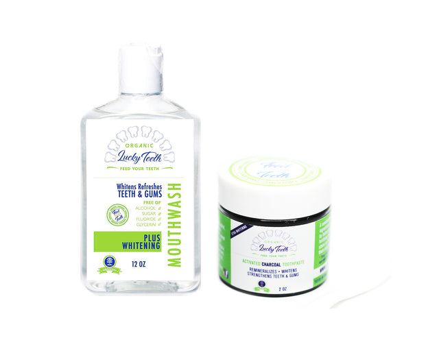 Mouthwash and Toothpaste Organic Oral Care Pack | Lucky Teeth