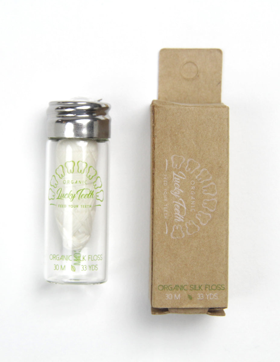 Organic Silk Floss - 30m Glass Jar | Lucky Teeth