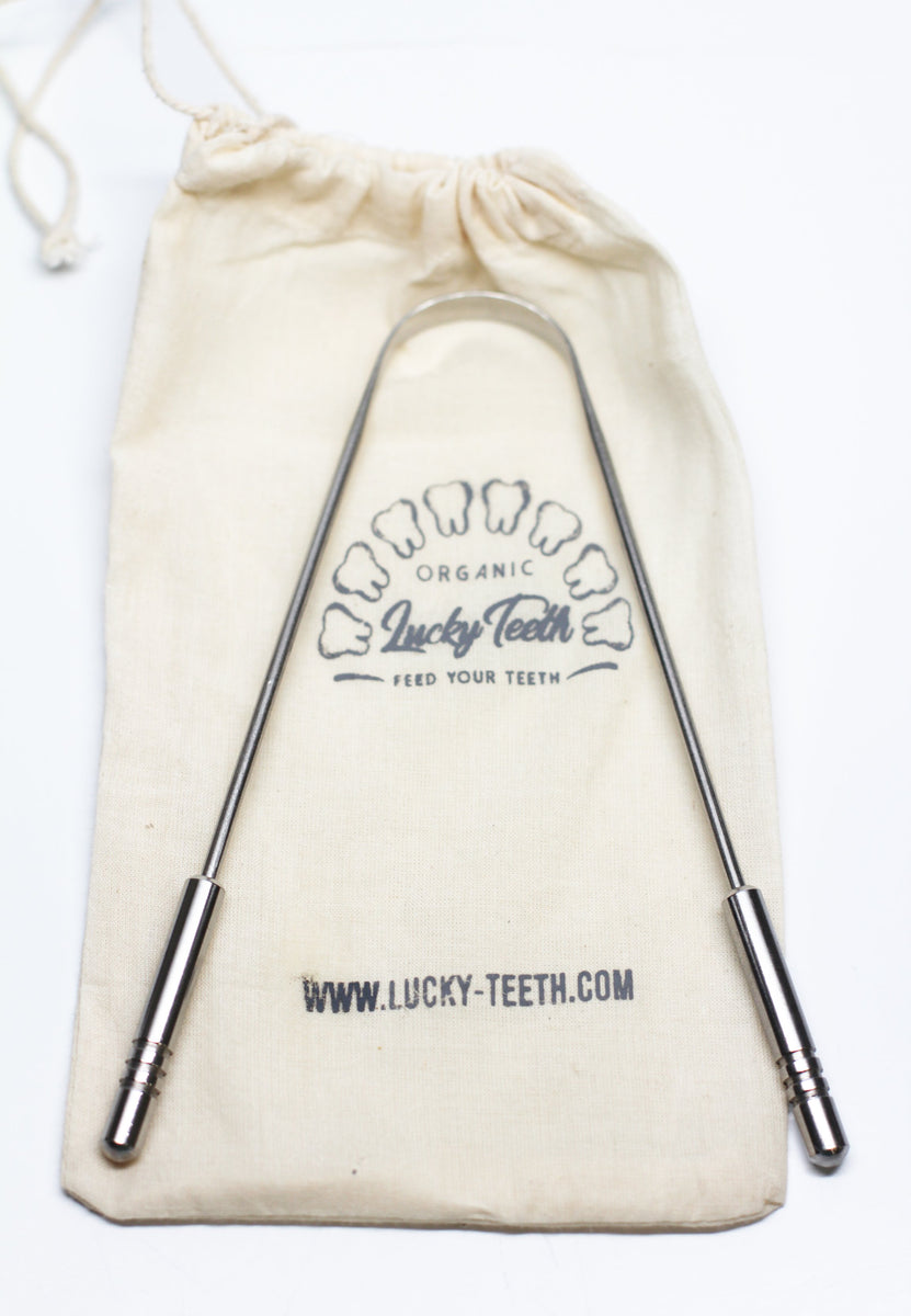 Stainless Steel - Metal Tongue Scraper | Lucky Teeth