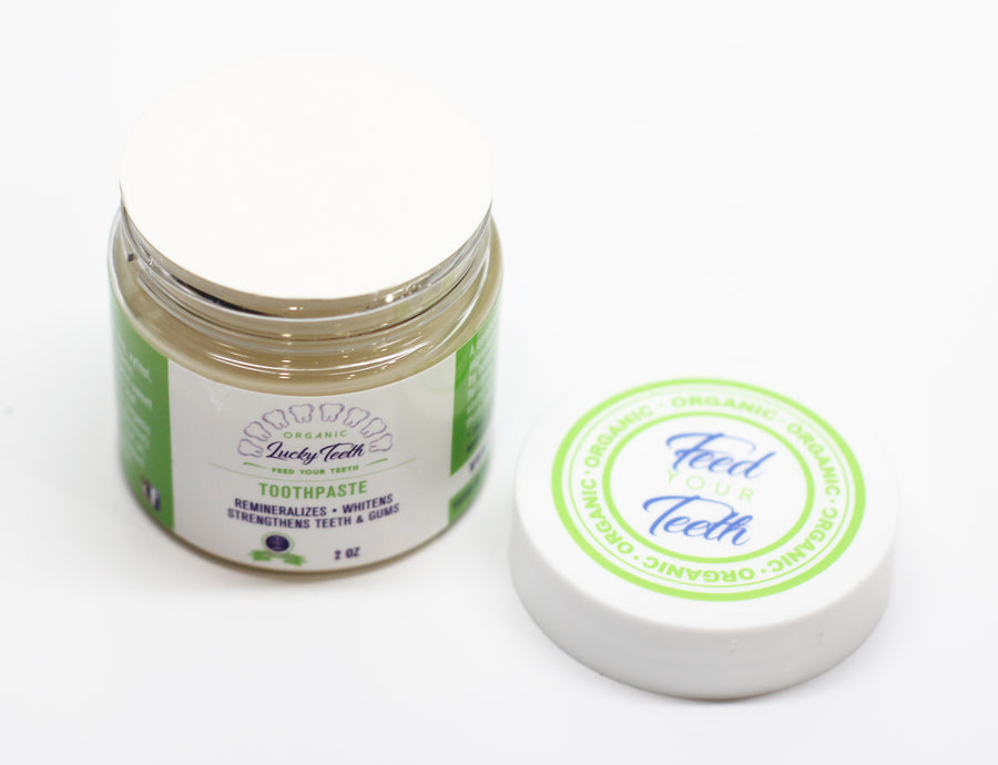 Organic Remineralizing Toothpaste - 2Oz Glass | Lucky Teeth