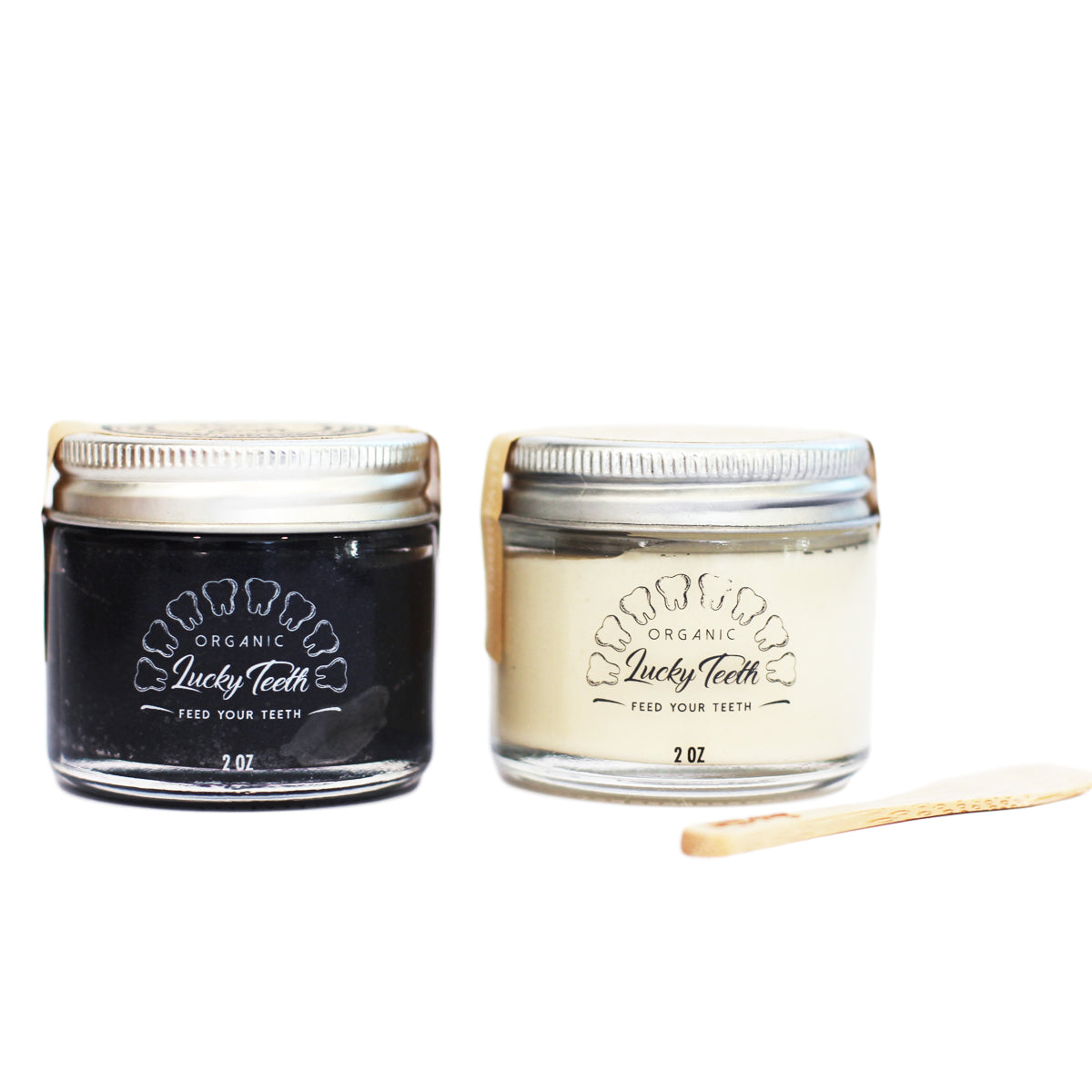 Charcoal and Regular Mixed Organic Toothpaste Pack | Lucky Teeth